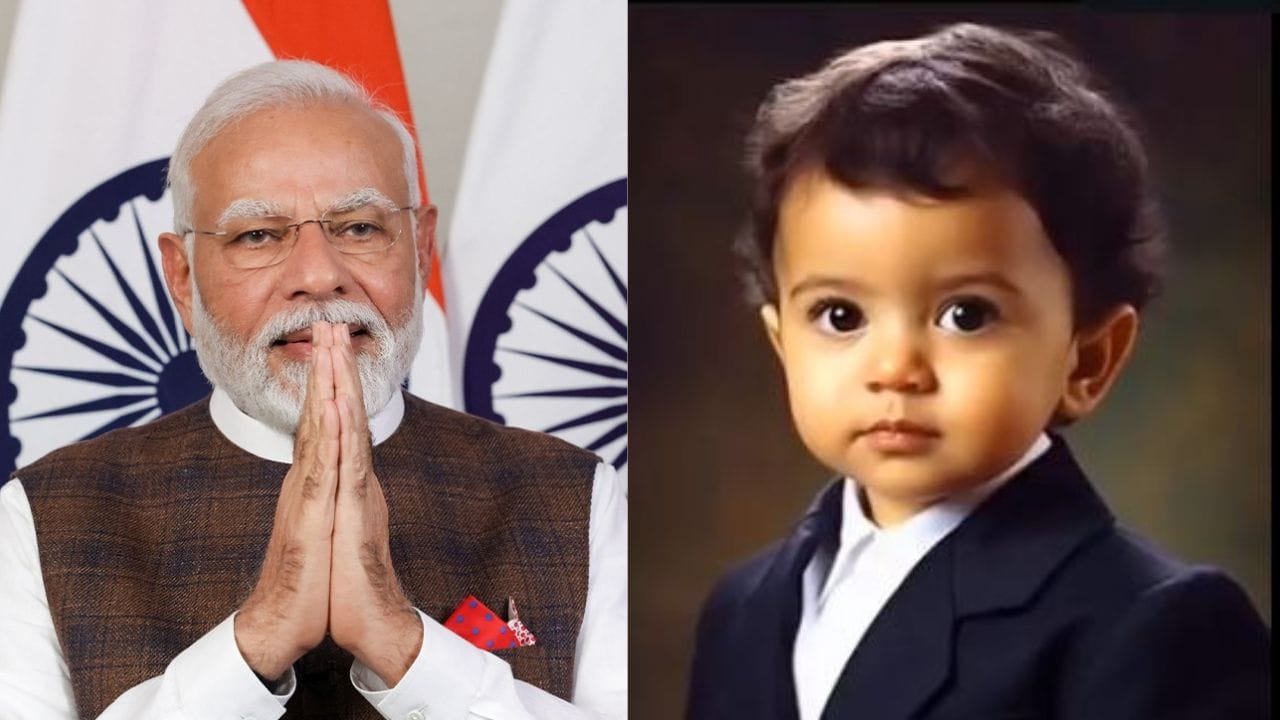 IA ਨੇ ਬਣਾਈ ਮੋਦੀ ਦੇ ਬਚਪਨ ਦੀ ਤਸਵੀਰ, ਦੇਖੋ ਇੰਝ ਦਿਖਾਈ ਦਿੰਦੇ ਸੀ 'ਨੰਨ੍ਹੇ' ਮੋਦੀ ...