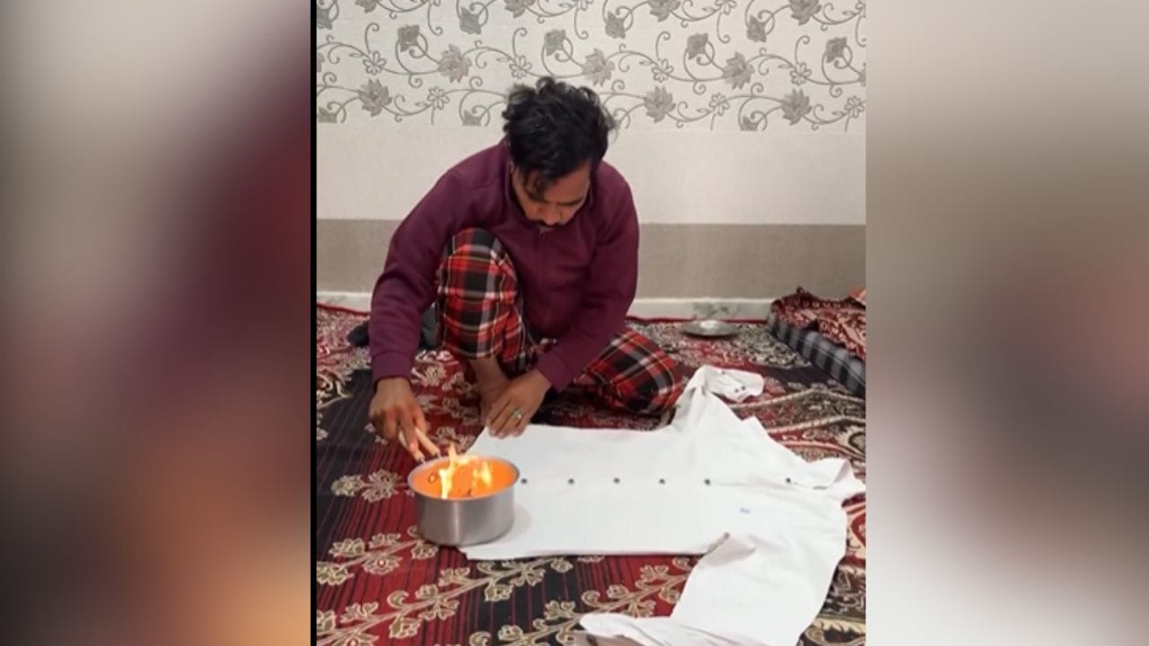 Viral: ਕੱਪੜੇ ਇਸਤਰੀ ਕਰਨ ਦਾ ਸ਼ਖਸ ਨੇ ਕੱਢਿਆ ਨਵਾਂ ਤਰੀਕਾ, ਦੇਖ ਕੇ ਹੋ ਜਾਓਗੇ ...