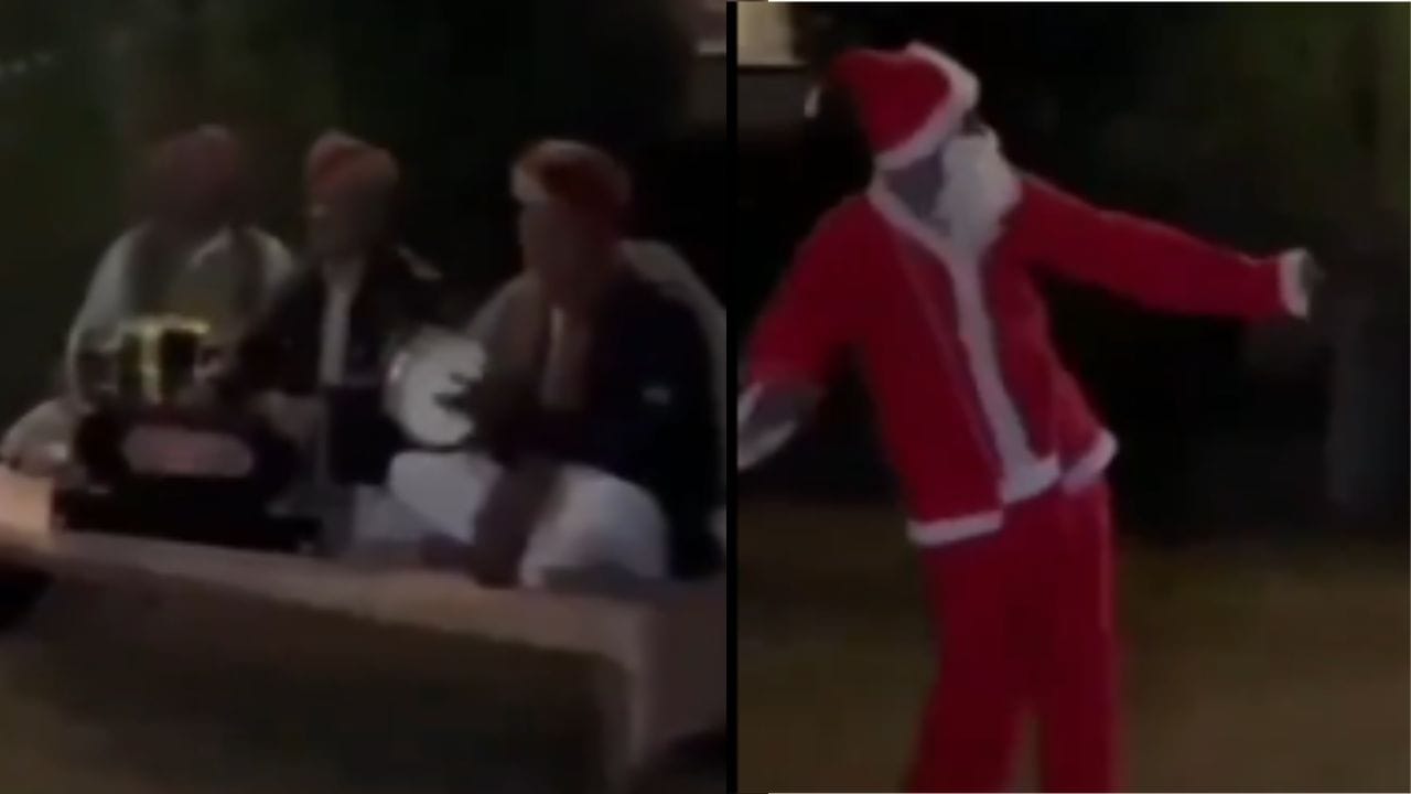 Viral Video: Santa ਨੇ ਰਾਜਸਥਾਨੀ ਰਾਗਨੀ 'ਤੇ ਕੀਤਾ ਮਜ਼ੇਦਾਰ ਡਾਂਸ, ਵੀਡੀਓ ਹੋ ...