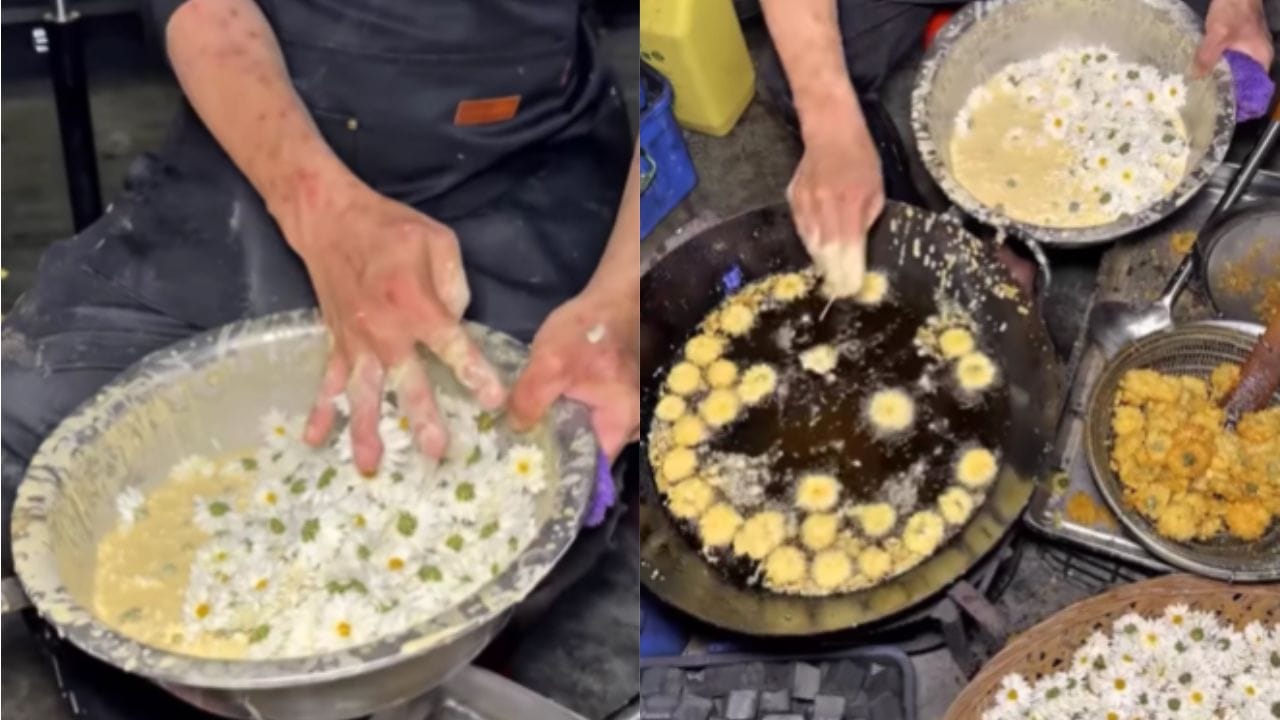 Flower Pakoda: ਸ਼ਖਸ ਨੇ ਬਣਾਏ ਫੁੱਲਾਂ ਦੇ ਪਕੌੜੇ, ਵੀਡੀਓ ਦੇਖ ਕੇ ਘੁੰਮ ਜਾਵੇਗਾ ...