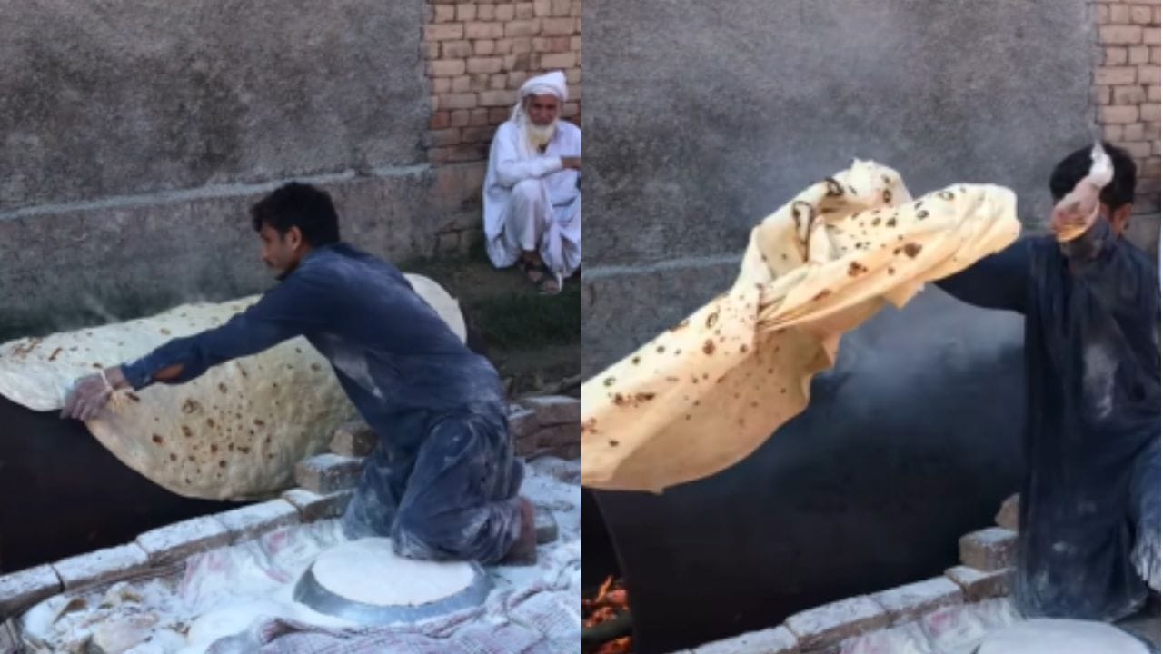 Viral Video: ਸ਼ਖਸ ਨੇ ਆਪਣੇ ਹੱਥਾਂ ਨਾਲ ਬਣਾਈ ਦੁਨੀਆ ਦੀ ਸਭ ਤੋਂ ਵੱਡੀ ਰੋਟੀ ...